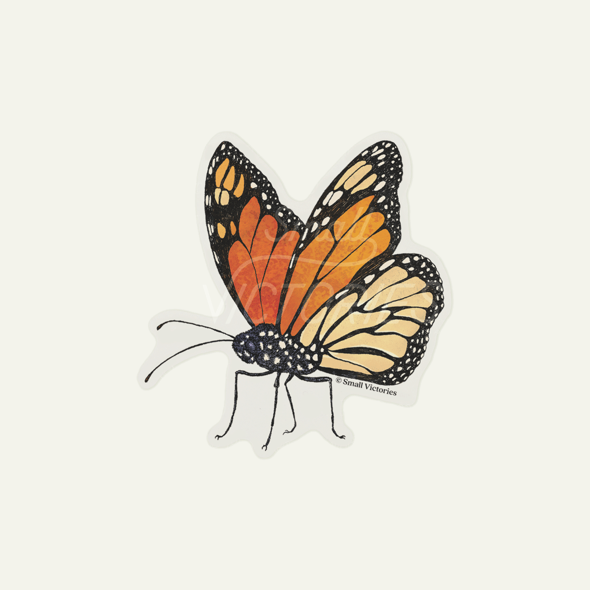 Eco-Sticker: Monarch Butterfly - Small Victories